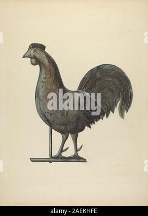 Weather vane made circa 1938 by George File depicting horse and rider ...