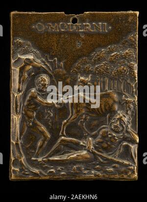 Illustration depicting the mythological scene of Cacus stealing the ...
