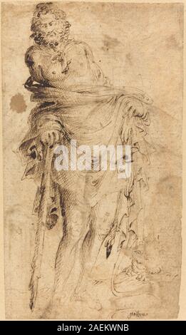 Hercules with His Club depicts the mythological hero holding a club ...