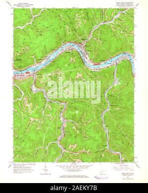 WV Cedar Grove 700521 1965 24000 Inverted Stock Photo - Alamy