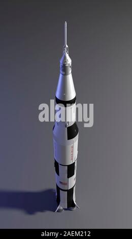 Illustration of the Saturn V rocket Stock Photo - Alamy
