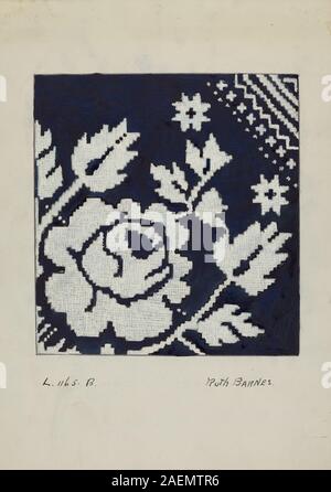This coverlet displays detailed woven patterns, illustrating historical ...