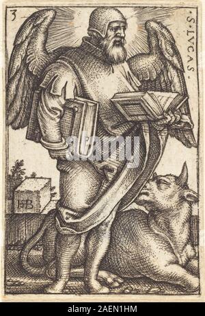A depiction of Saint Luke by Sebald Beham, highlighting figure, posture ...