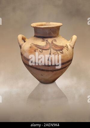 Mycenaean pot with cycladic style design , Grave Circle B, Mycenae 17 ...