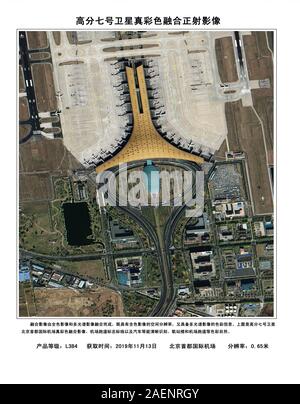 Beijing, China. Satellite image of Beijing, the capital city of China ...