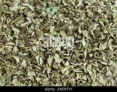 Thyme dry herb texture background. Latin name Thymus vulgaris L. Medicinal herbs. The concept of ...