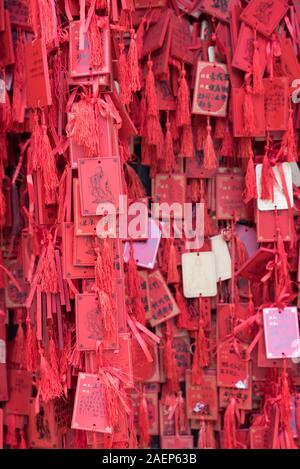 March 8, 2019: Lucky charm tokens in Confucian Temple, Jianshui, Yunnan ...