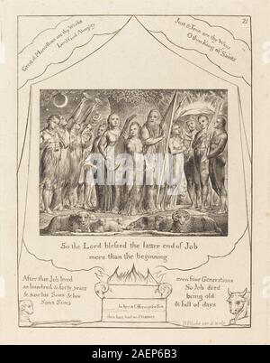 Blake's 1825 painting 'Job and His Wife Restored to Prosperity' depicts ...