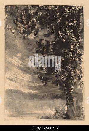 William Fowler Hopson, Moonlit Landscape with Tree at the Right ...