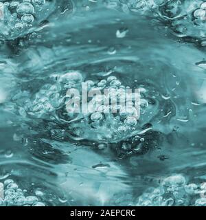 Blue boiling water with bubbles. Seamless horizontal background Stock ...