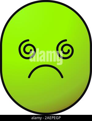 dizzy emoticon style pictogram Stock Vector Image & Art - Alamy