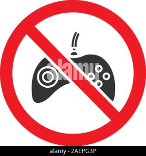 video game console ban joystick symbol vector Stock Vector Art ...