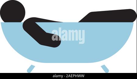 Bath icon for bathing and water procedures, bath simple outlines Stock ...