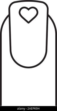 Square shaped nail linear icon. Thin line illustration. Classic ...