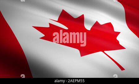 Canada flag - realistic waving fabric flag Stock Photo - Alamy