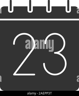 Thanksgiving calendar glyph icon, holiday and november, day sign ...