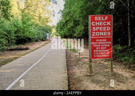 Speed Limit on Bike Trail Stock Photo - Alamy