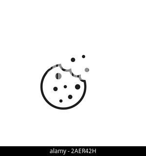 Browser Cookie Icon. Outline Style Icon Cookie icon vector isolated on ...