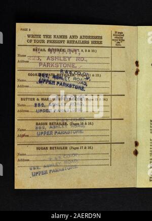 Ration book from the Second World War. Dated 1942 Stock Photo: 90850783 ...