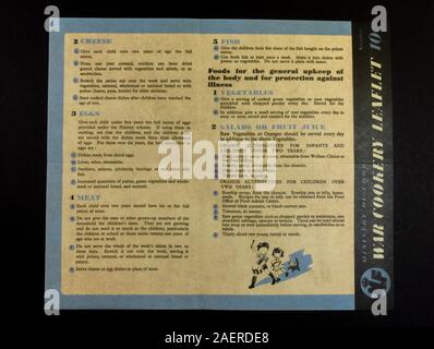Ministry of Food War Cookery Leaflet No 9 (August 1943), a piece of ...