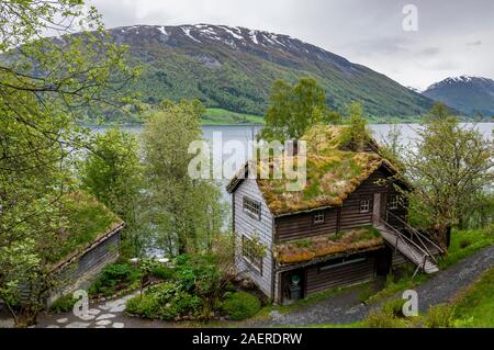 Astruptunet, home of artist Nikolai Astrup, at lake Jölstravatn ...
