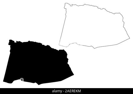 Saint Ann Parish (Parishes of Jamaica, Middlesex County) map vector ...