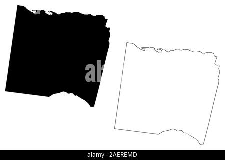 Trelawny Parish (Parishes of Jamaica, Cornwall County) map vector ...