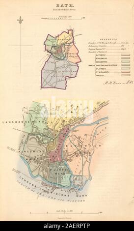 BATH town city plan. Somerset 1920 old antique vintage map chart Stock ...