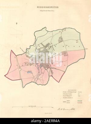KIDDERMINSTER borough/town plan. REFORM ACT. Worcestershire. DAWSON ...