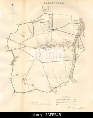 MAIDENHEAD borough/town plan. BOUNDARY COMMISSION. Berkshire. DAWSON ...