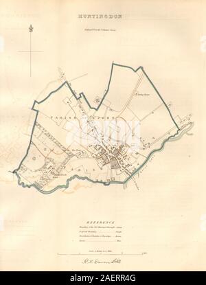 HUNTINGDON borough/town plan. REFORM ACT. Godmanchester Offord. DAWSON ...