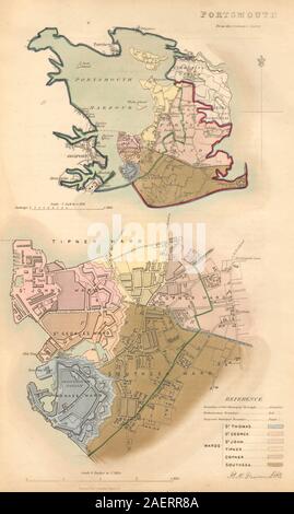 PORTSMOUTH. Vintage town city map plan. Hampshire, 1939 Stock Photo - Alamy