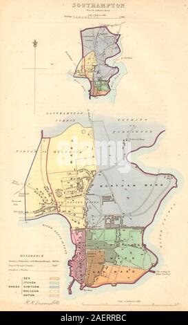 SOUTHAMPTON town city plan. Hampshire 1920 old antique vintage map ...