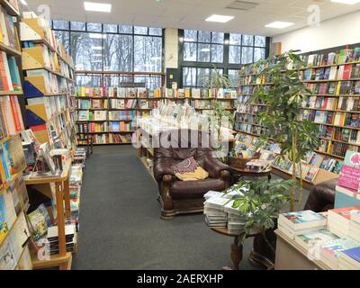 Interior of High Peak Bookstore and Cafe at Brierlow Bar near Buxton ...