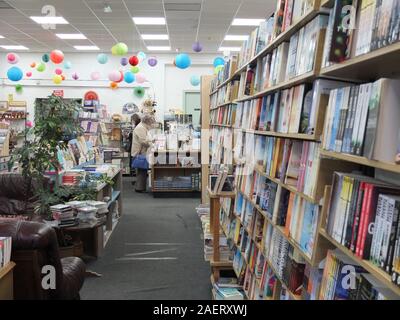 Interior of High Peak Bookstore and Cafe at Brierlow Bar near Buxton ...