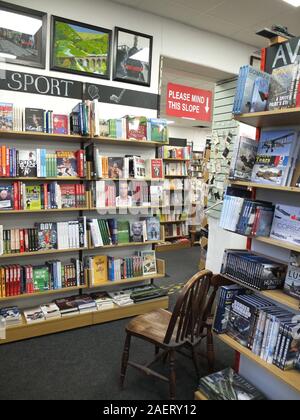 Interior of High Peak Bookstore and Cafe at Brierlow Bar near Buxton ...
