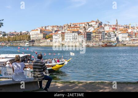 tourist boat ride on the Douro river in Pinhao, Portugal Stock Photo ...