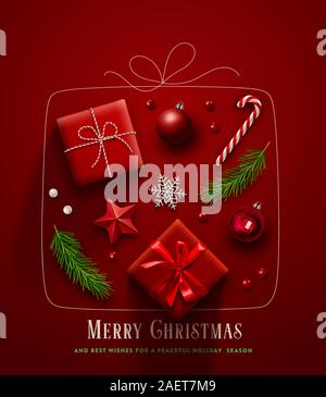 Template red and blue gift card. Promo code. Vector Gift Voucher with ...