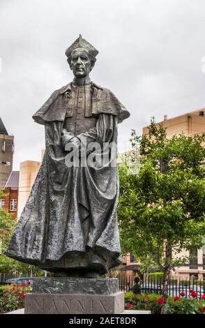 Bronze statue of archbishop Daniel Mannix Stock Photo - Alamy
