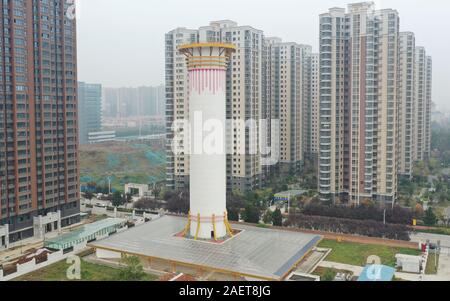 An aerial view of the haze eliminating tower, which is the only one on ...
