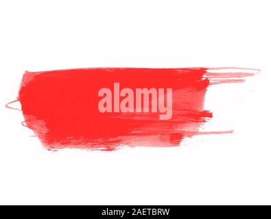Red watercolor smear. Red smear isolated on white background Stock ...