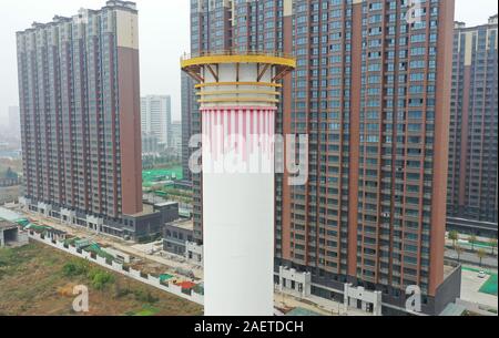 An aerial view of the haze eliminating tower, which is the only one on ...