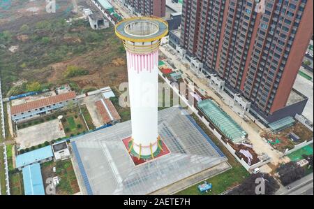 An aerial view of the haze eliminating tower, which is the only one on ...