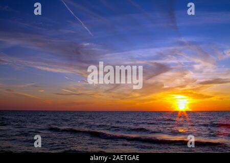 Stunning sunset over Lake Huron. Taken in Grand Bend, Ontario, Canada ...