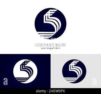 Letter 5, 555 logo icon design template elements. Elegant rich logo ...