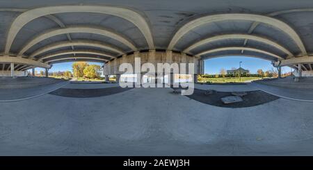 360° view of Under the A25 Bridge in Montreal - Alamy