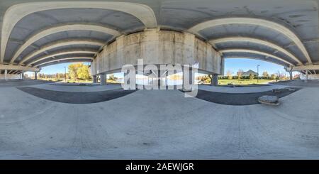 360° view of Under the A25 Bridge in Montreal - Alamy