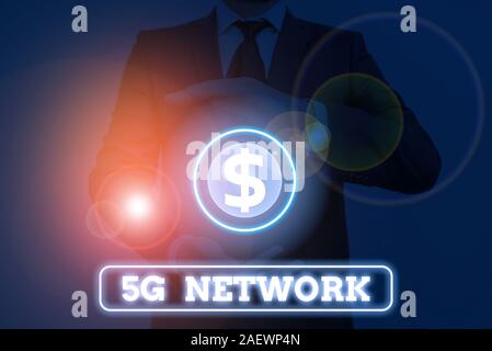 Conceptual hand writing showing 5G. Business photo showcasing Next ...