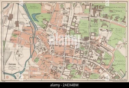 Antique town city plan of OXFORD by George COLE & John ROPER 1810 old ...