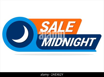 Midnight Sale Banner Vector Illustration Stock Vector Image & Art - Alamy
